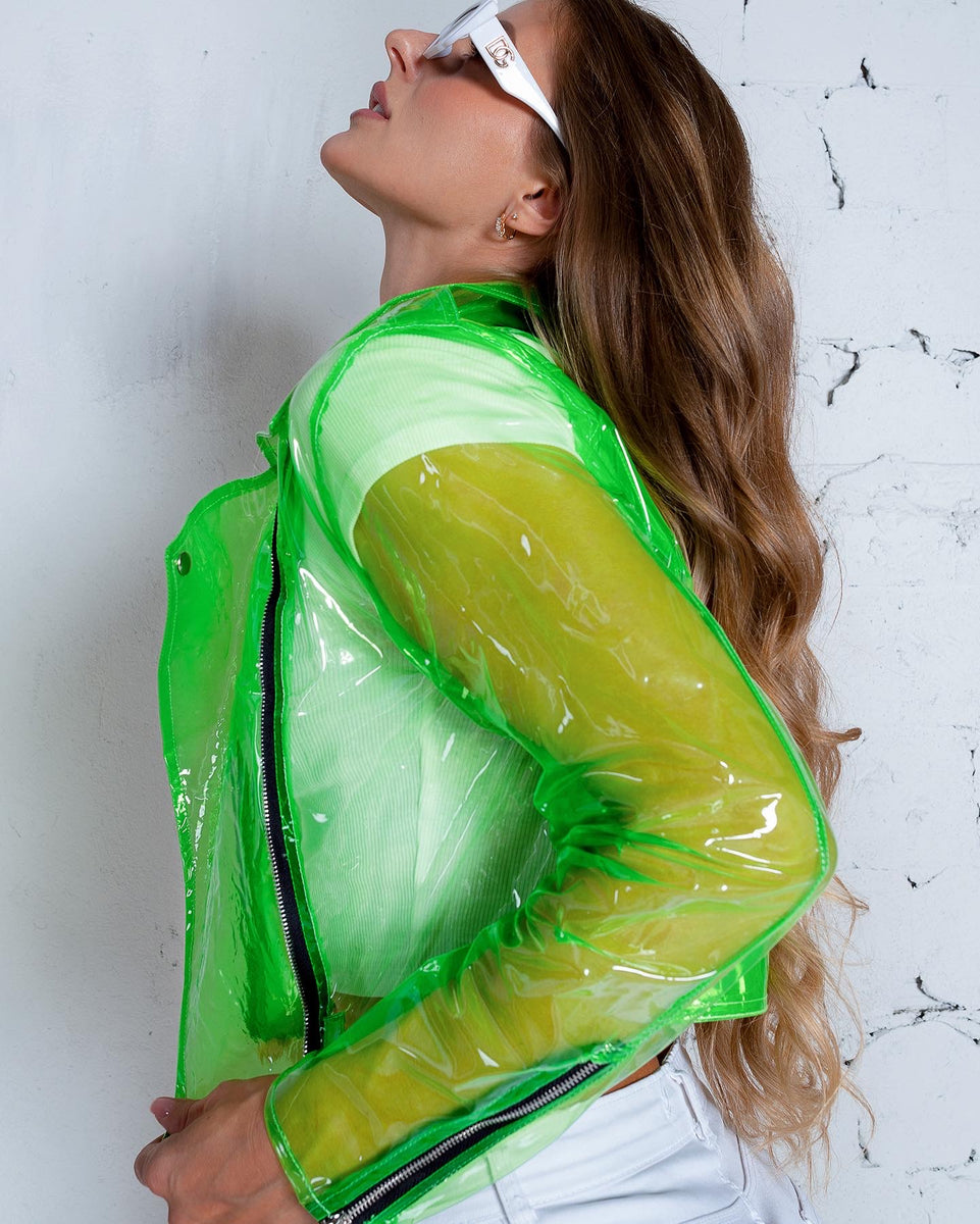 Cropped TPU Transparent Jacket. Stylish Rain Jacket ! – DOMDRICH